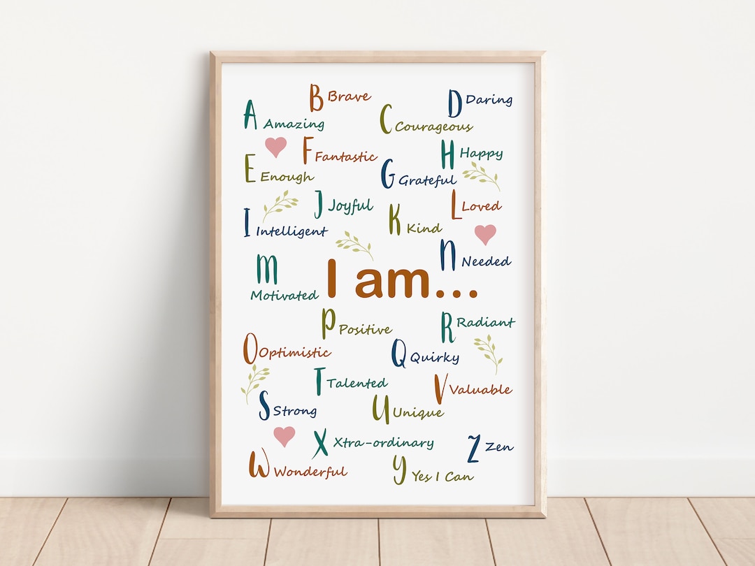 ABC Affirmations, Classroom Posters, School Psychologist, School Social ...