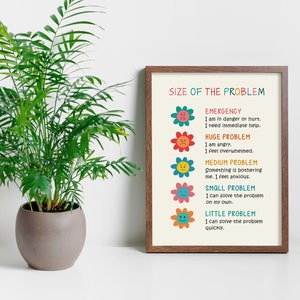 Size of Problem Poster, Calm Corner, School Counselor, Kids Therapy ...