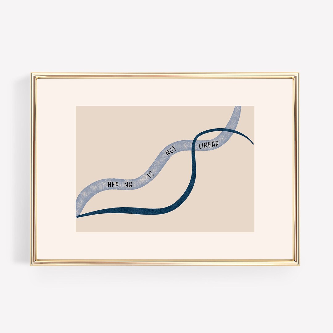 Healing is Not Linear Printable Wall Art, Mental Health Print, Healing ...
