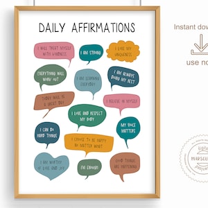 Daily Affirmations, Mental Health Poster, School Psychologist, School ...