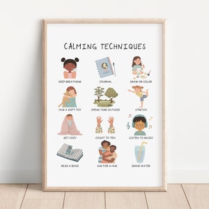 Calming Strategies Poster, Coping Skills for Kids, Calm Corner, School ...