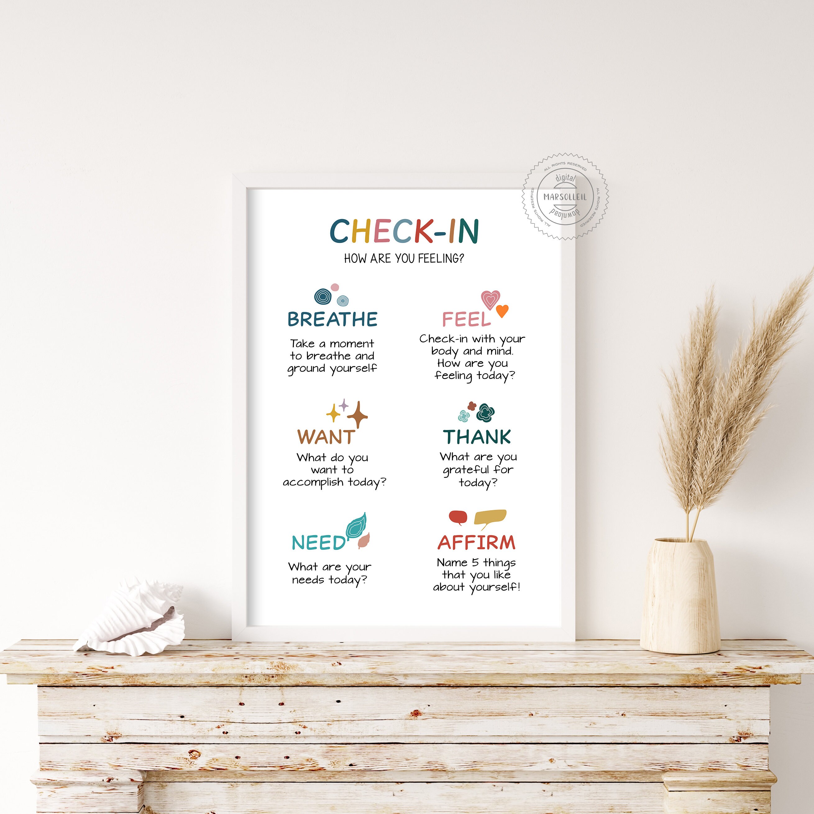 Daily Check-in Poster Daily Checklist Therapy Office Decor - Etsy Australia