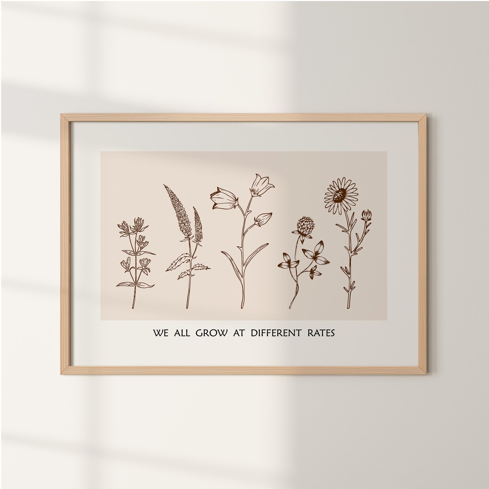We All Grow at Different Rates, Mental Health Poster Printable, Therapy ...