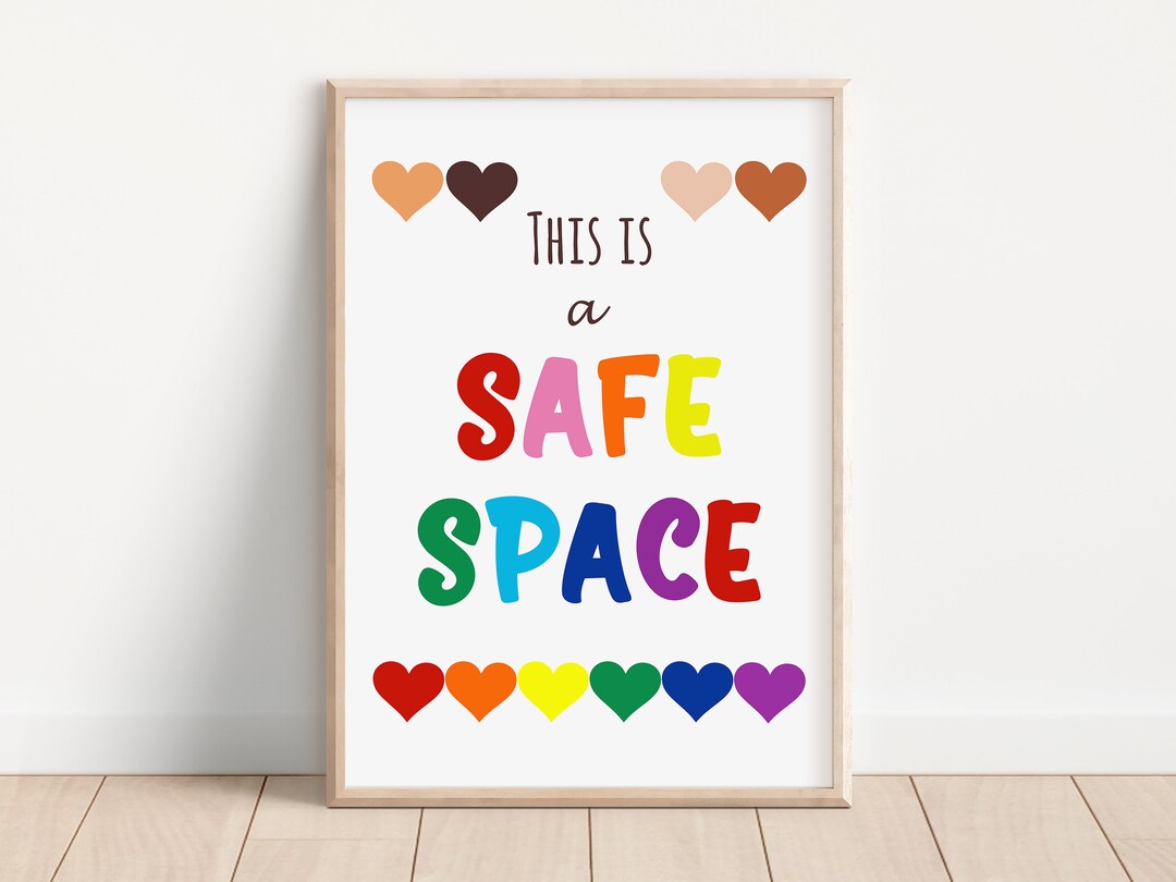Safe Space Poster, Classroom Decor, Diversity, Inclusion, Therapy ...