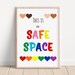 Safe Space Poster, Classroom Decor, Diversity, Inclusion, Therapy ...
