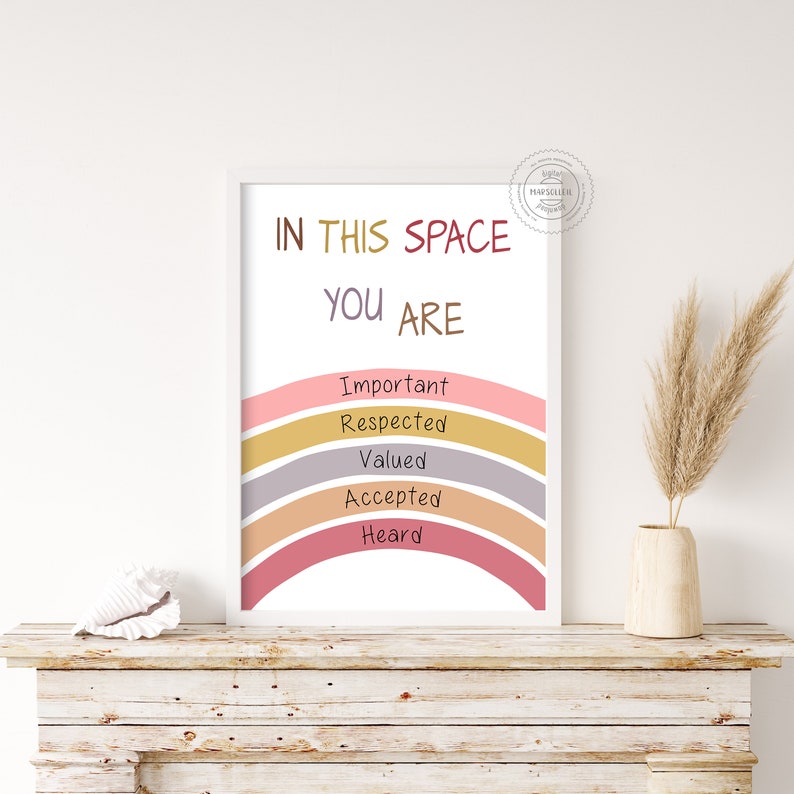 Safe Space Poster Therapy Office Decor School Social Work - Etsy