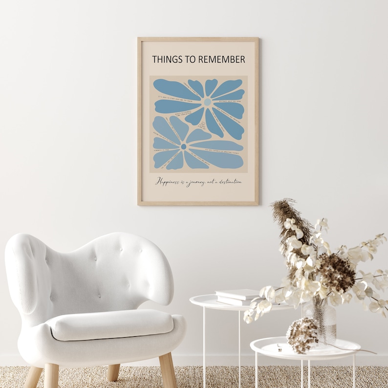 Things to Remember Poster, Mental Health Print, Positive Affirmations ...