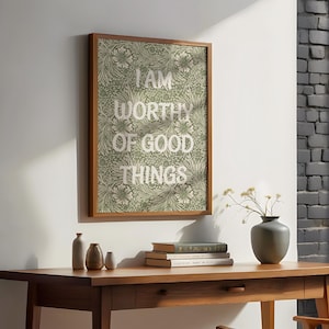 I Am Worthy of Good Things, Mental Health Poster, Things to Remember ...