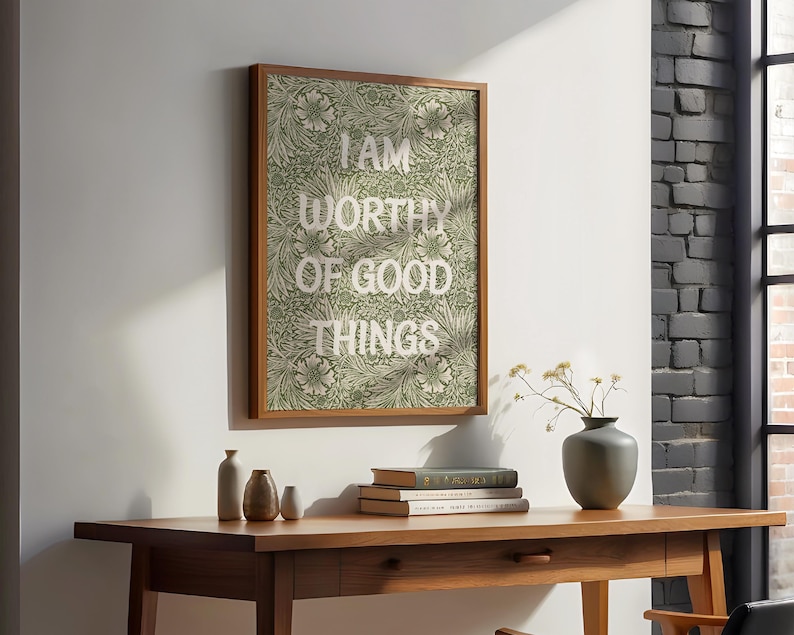 I Am Worthy of Good Things, Mental Health Poster, Things to Remember ...