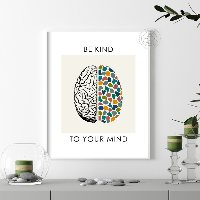 Mental Health Poster Be Kind to Your Mind School - Etsy