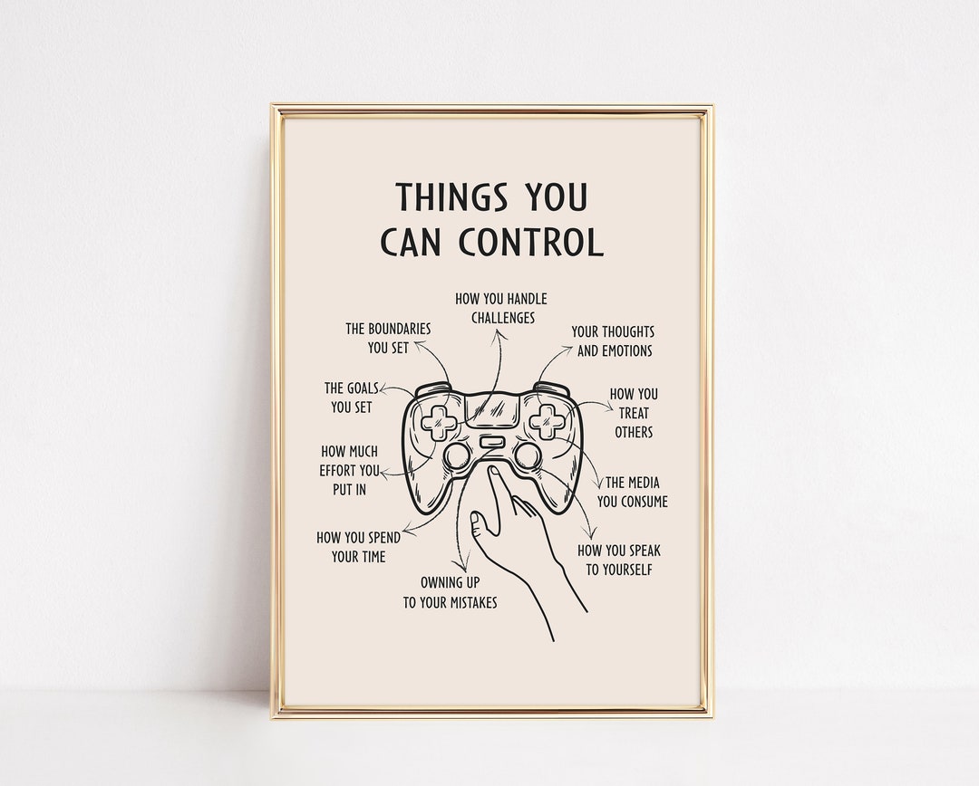 Things You Can Control Poster, Mental Health Wall Art, Therapy Office ...