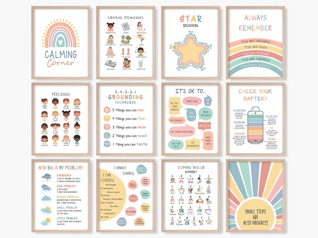 Set of 14 Psychology Posters Mental Health Bundle Calming - Etsy