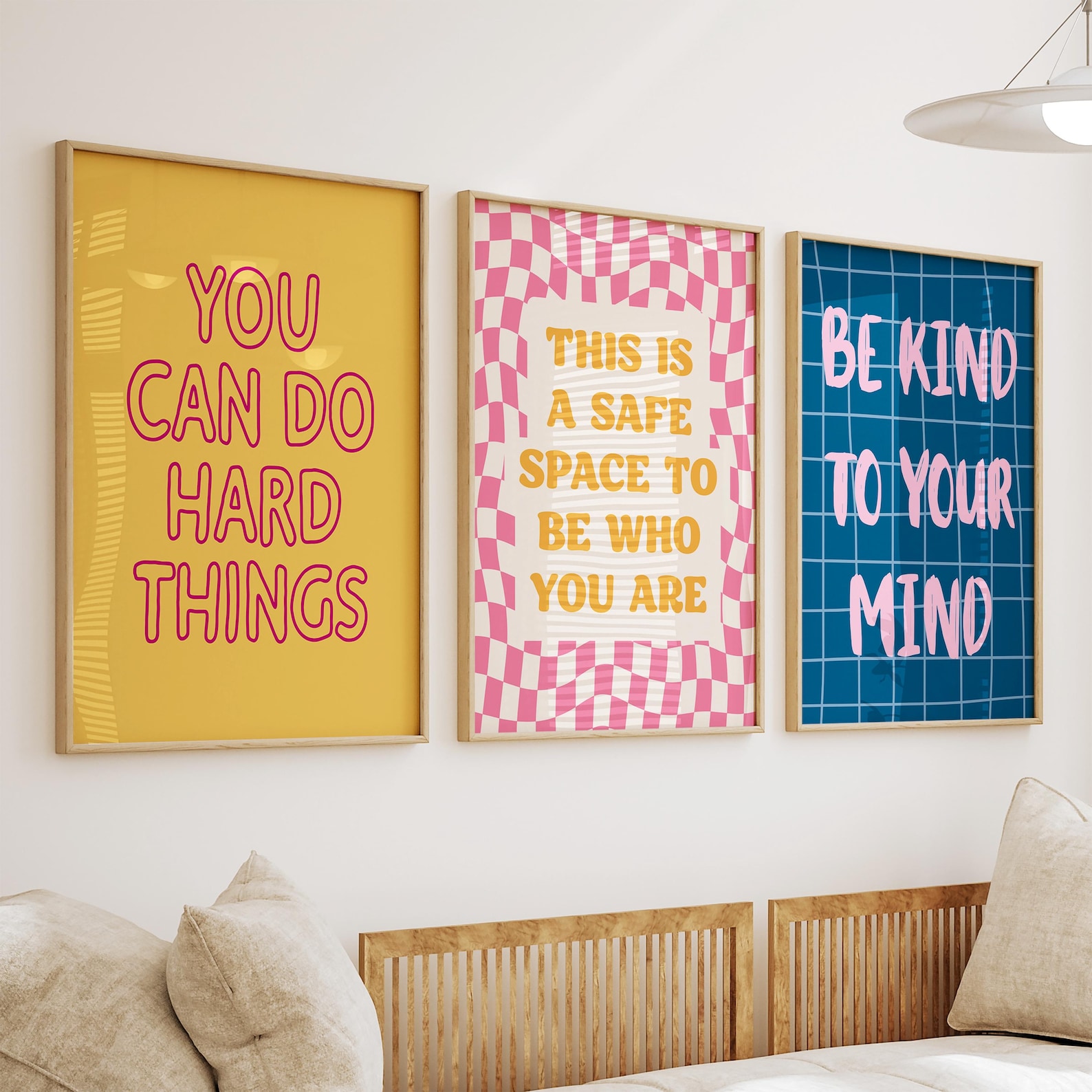 Mental Health Wall Art Set, 6 Mental Health Posters for Therapy Office ...