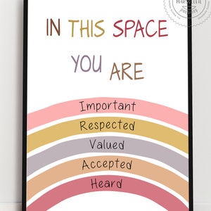 Safe Space Poster Therapy Office Decor School Social Work - Etsy