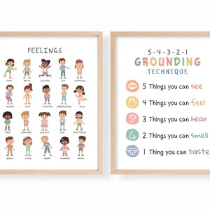 Calming Corner Bundle, Set of 6 Prints, Psychology Posters for Kids ...