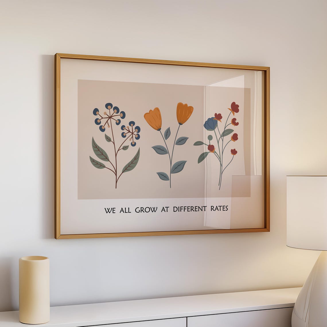 We All Grow at Different Rates, Mental Health Poster, Printable Wall ...