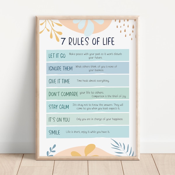 Rules of Life - Etsy