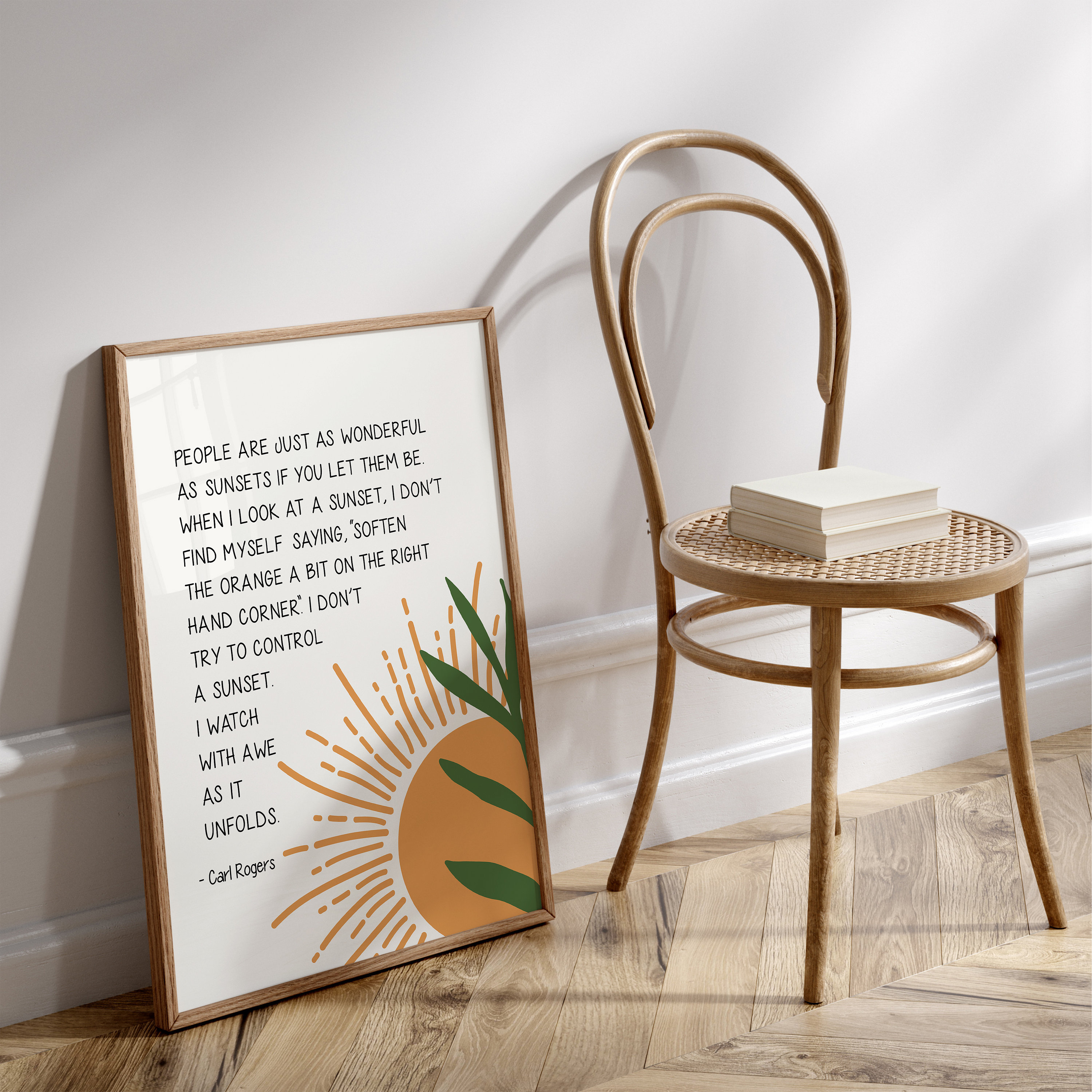 Carl Rogers Sunset Quote Printable, Psychology Wall Art Print, Mental ...