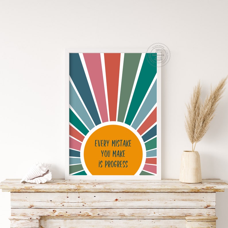 Growth Mindset Poster Every Mistake You Make is Progress - Etsy
