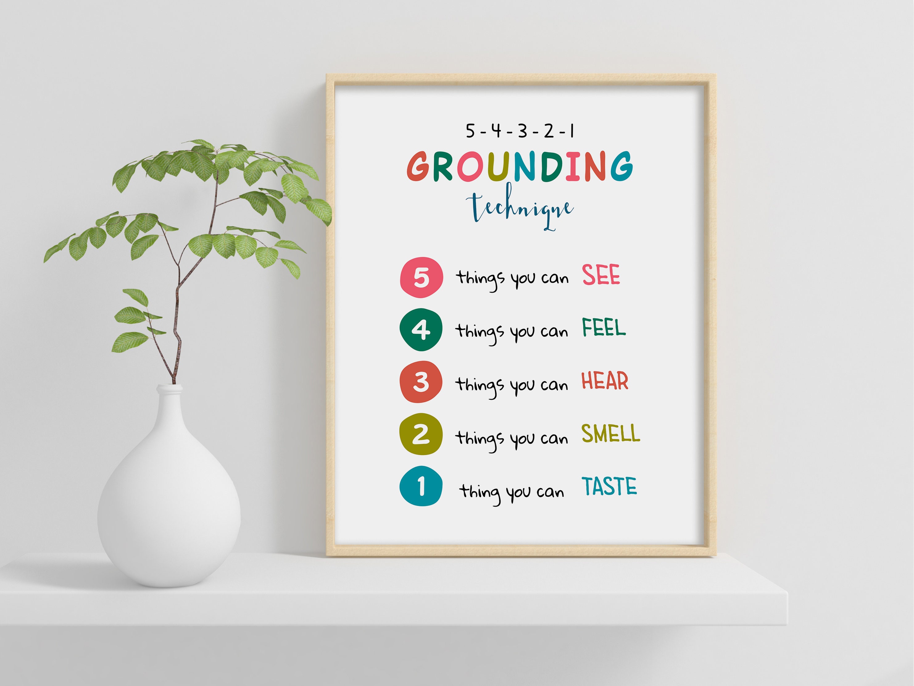 Anxiety Grounding Poster Grounding Techniques School - Etsy