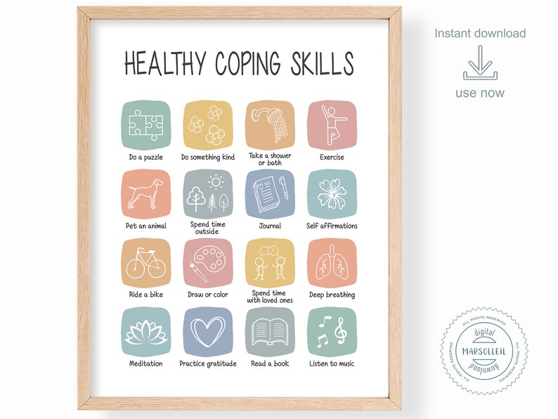 Healthy Coping Skills Coping Strategies Calming Techniques - Etsy