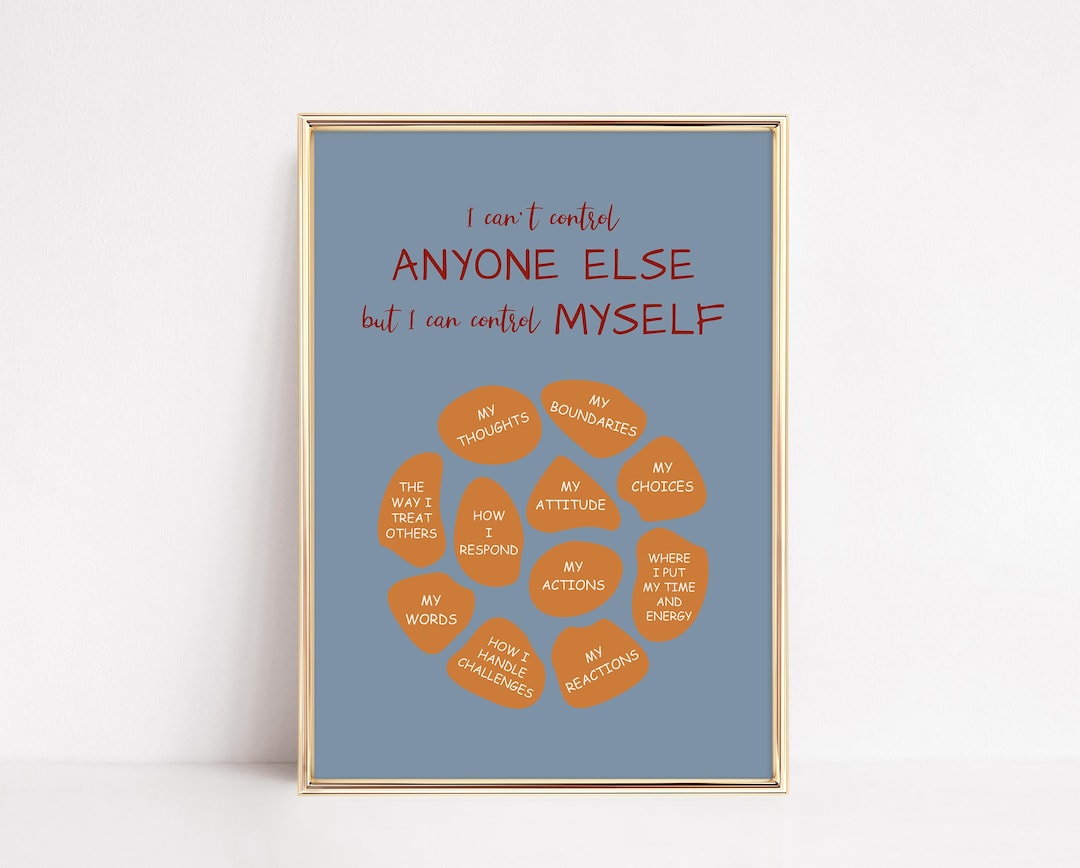 I Can Control Myself Printable, Mental Health Poster for Therapy Office ...
