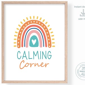 Calming Corner Print, Calm Down Corner, Calm Corner for Kids, Calm ...