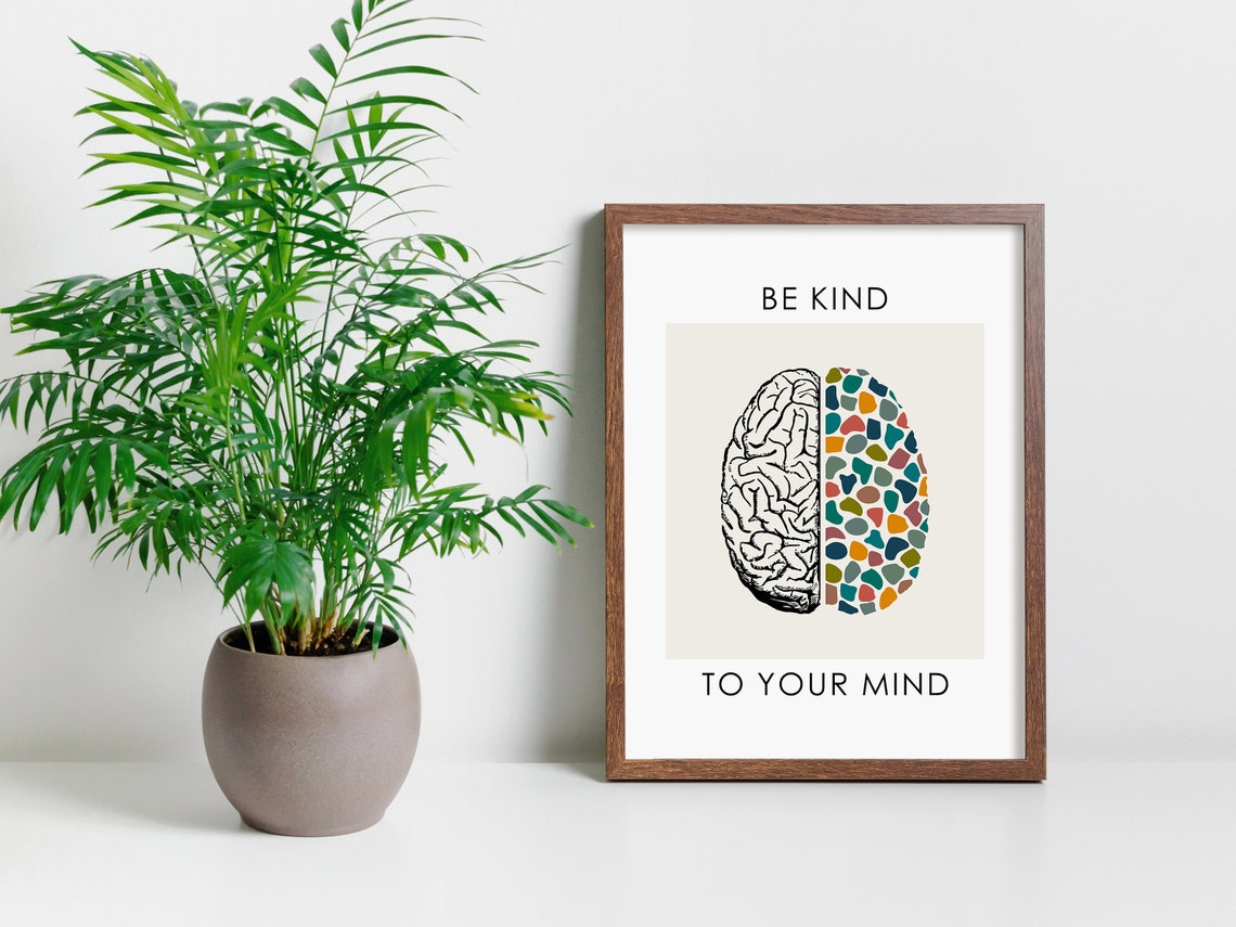 Mental Health Poster Be Kind to Your Mind School - Etsy