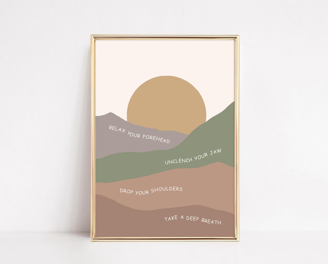 Grounding Technique, Relax Sequence Poster, Grounding Art Print for ...