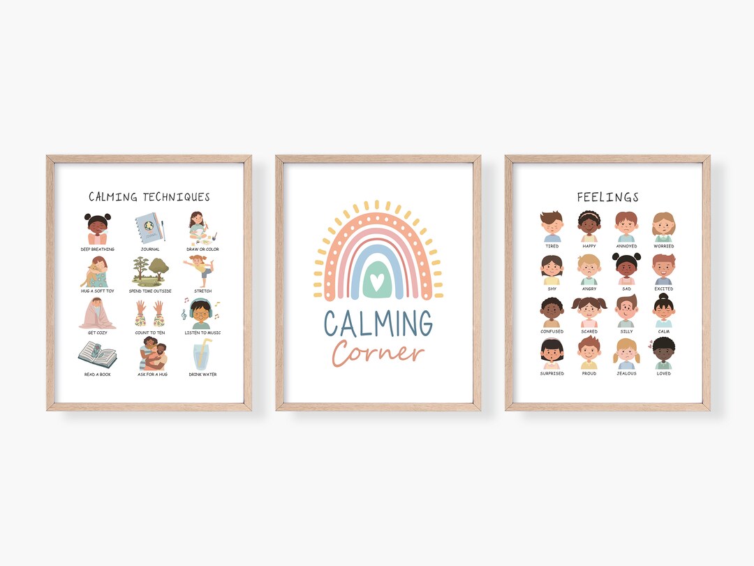 Calm Down Corner Posters Set of 3 Prints for Calming Corner - Etsy