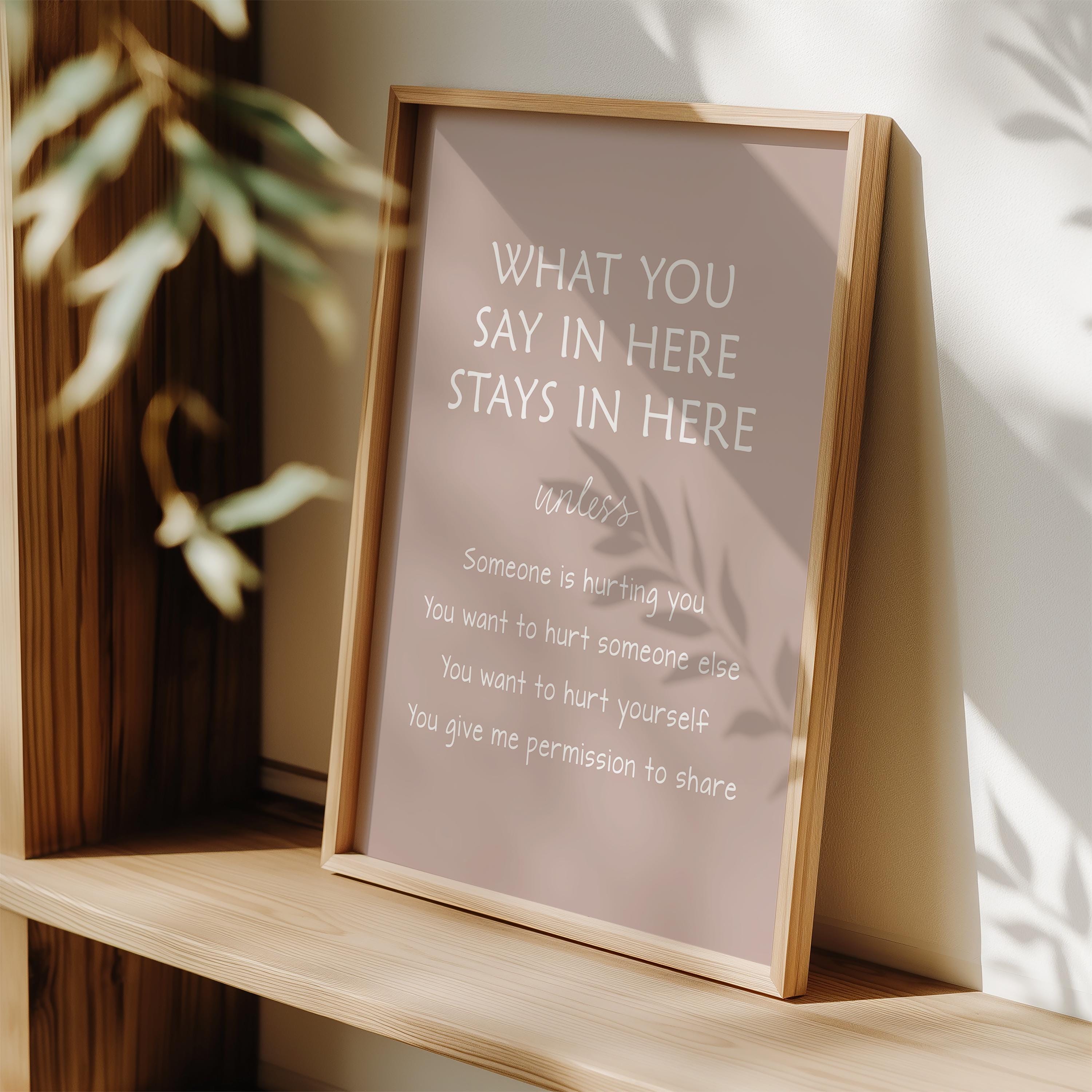 What You Say in Here Stays in Here, Confidentiality Poster, Psychology ...