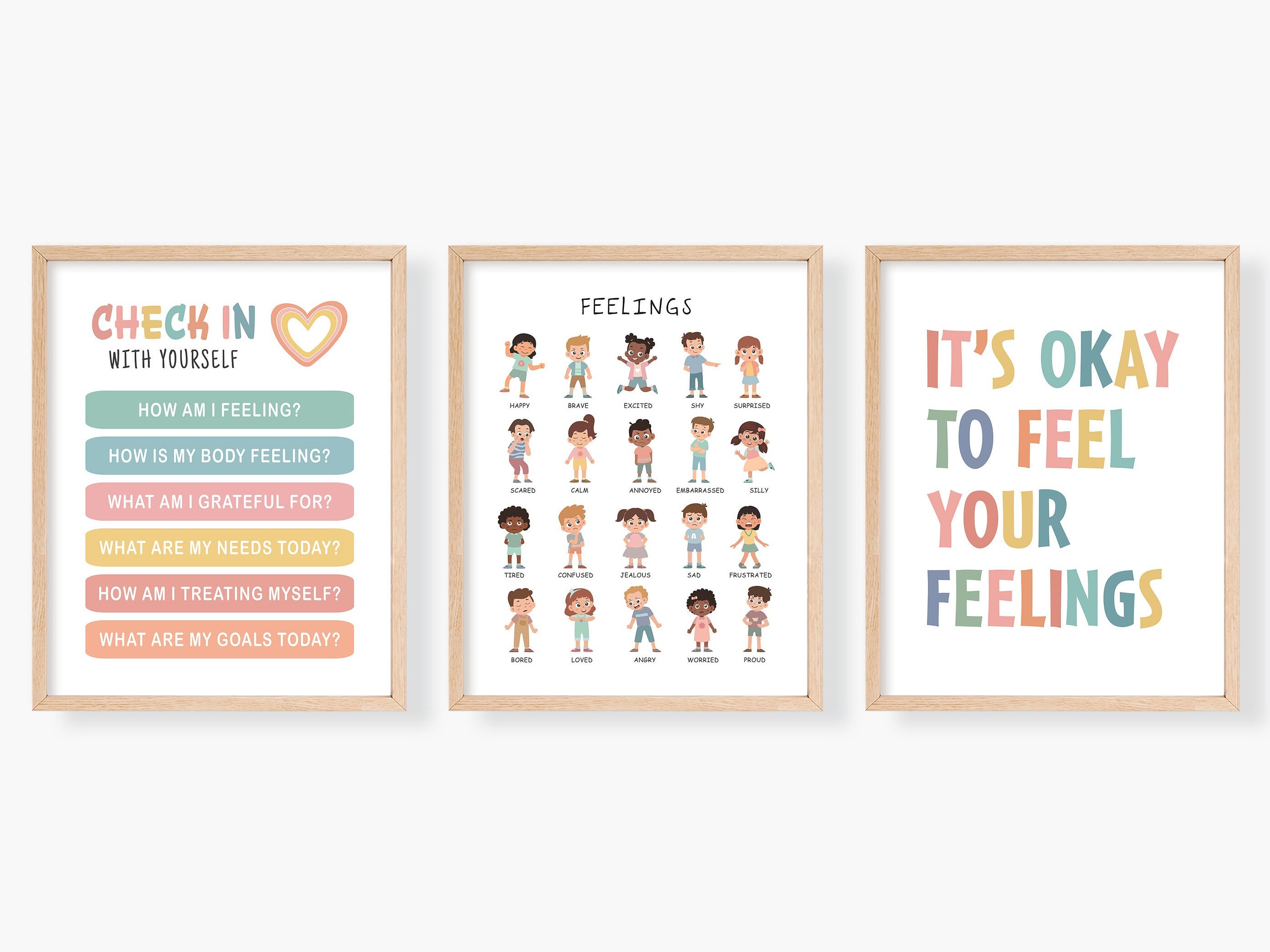 Calming Corner, Set of 20 Psychology Prints for Classroom Decor, Kids ...