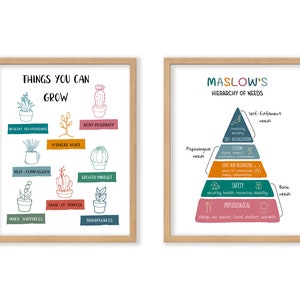 Set of 20 Prints for Therapy Office, Mental Health Poster Bundle ...