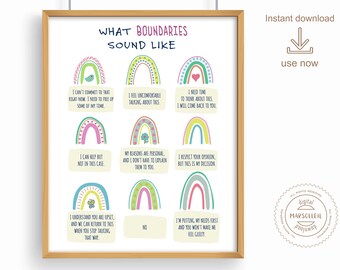 Boundaries Print Psychology Art Therapy Office Decor - Etsy