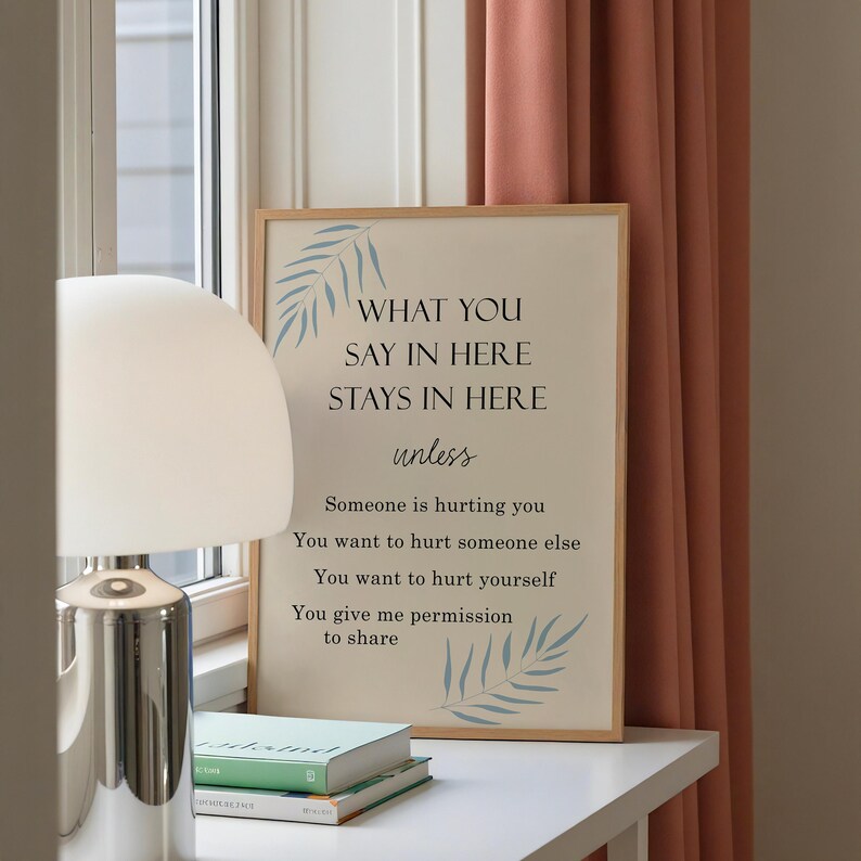 What You Say in Here Stays in Here, Psychology Art Print ...