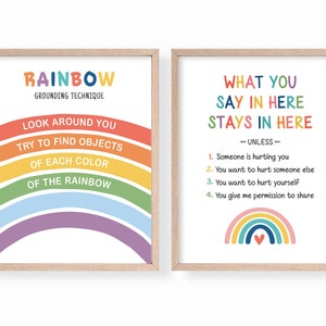 Set of 12 Posters, Mental Health Prints Bundle, Growth Mindset, Coping ...