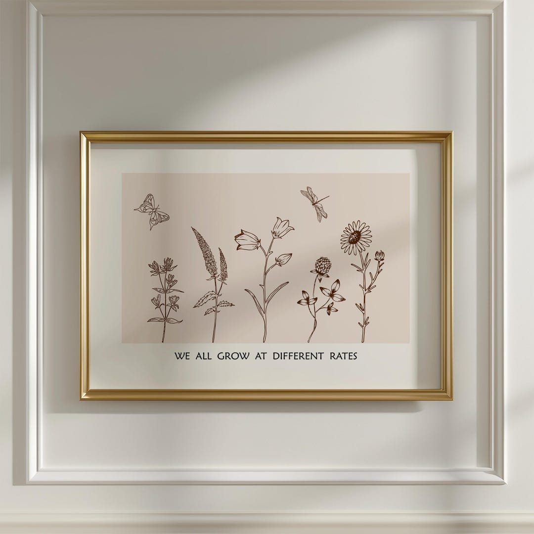 We All Grow at Different Rates, Mental Health Poster Printable, Therapy ...