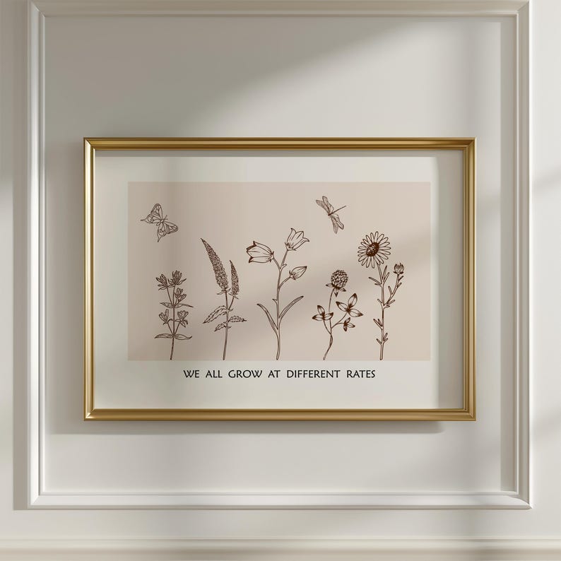 We All Grow at Different Rates, Mental Health Poster Printable, Therapy ...