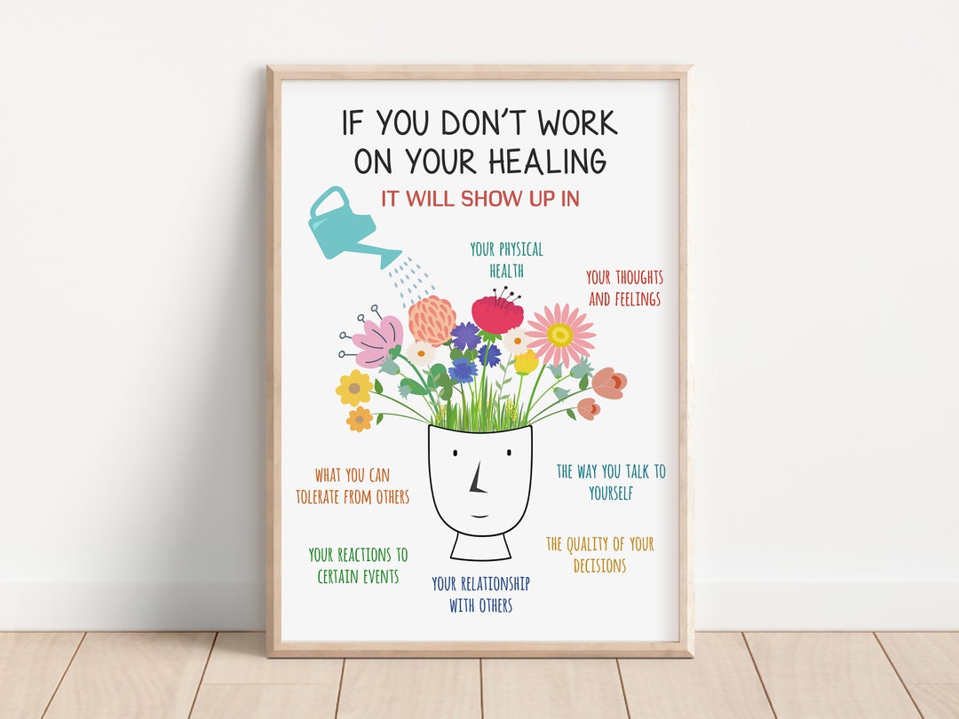 Healing Art Print, Mental Health Poster, If You Don't Work on Your ...
