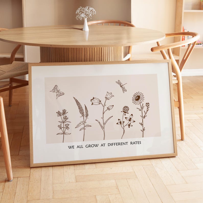 We All Grow at Different Rates, Mental Health Poster Printable, Therapy ...