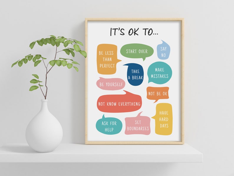 Its OK to Not Be OK, Its Okay Poster, School Counselor, Classroom ...