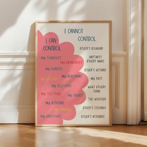 Things I Can Control Poster, Mental Health, Therapy Office Decor ...