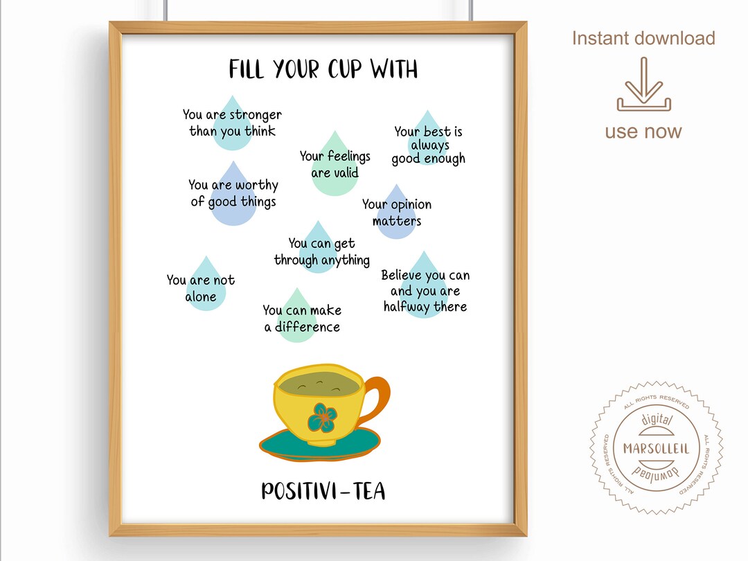 Positive Self-talk Poster Self Care CBT Digital Print School - Etsy