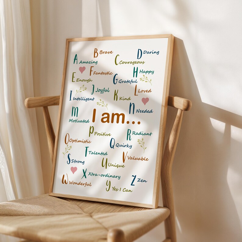 ABC Affirmations, Classroom Posters, School Psychologist, School Social ...