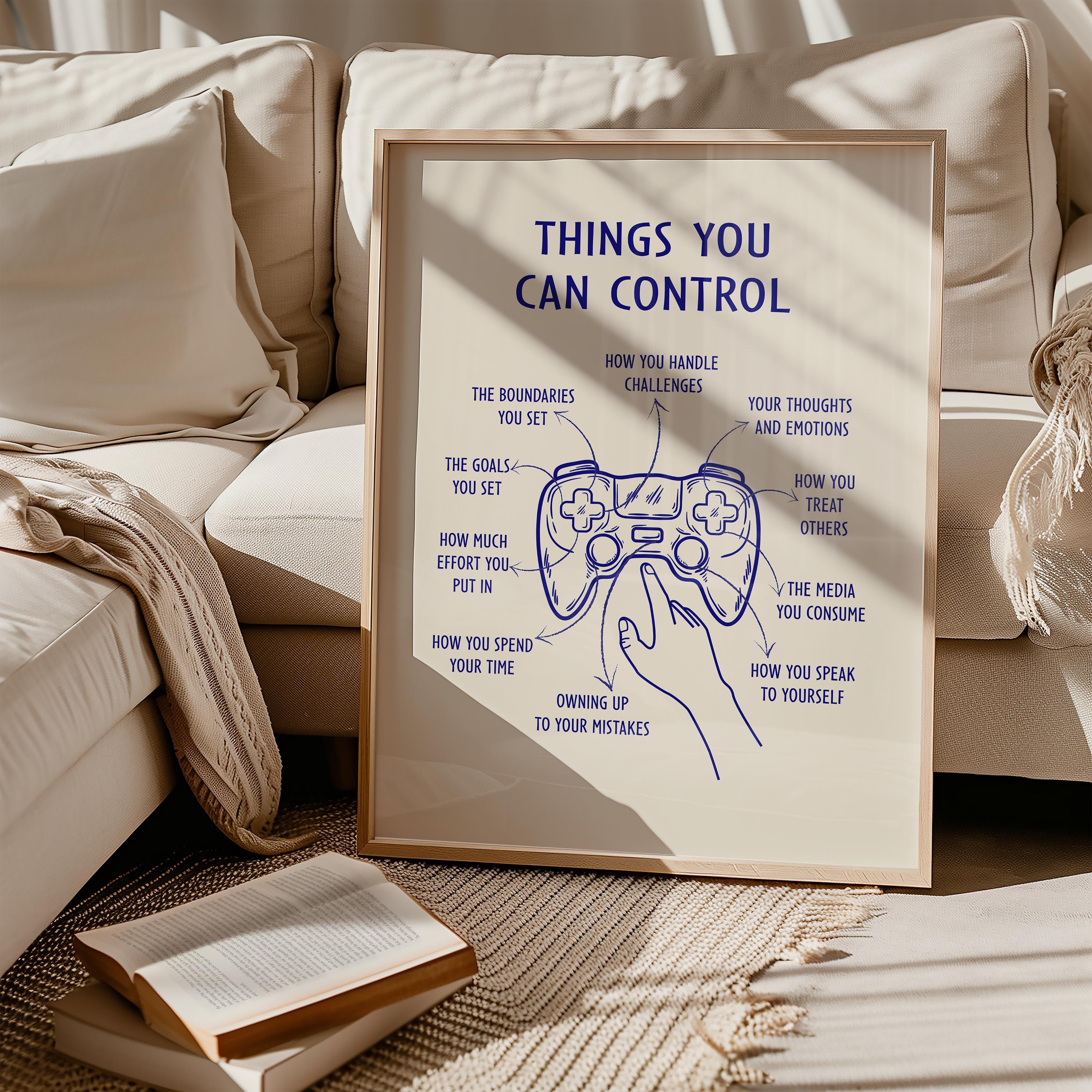 Things You Can Control, Mental Health Poster, Therapy Office Decor ...