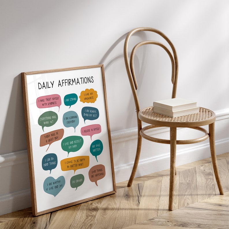 Daily Affirmations, Mental Health Poster, School Psychologist, School ...