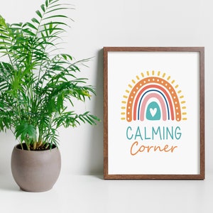 Calming Corner Print Calm Down Corner Calm Corner for Kids - Etsy