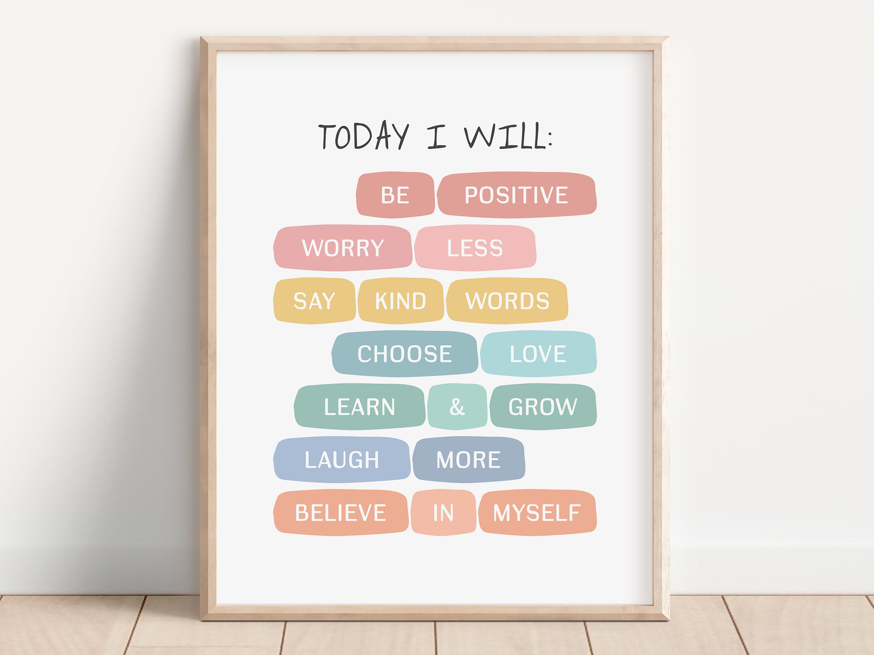 Affirmations Poster, Mental Health Print, Therapy Office Decor ...