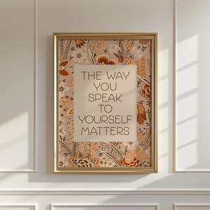The Way You Speak to Yourself Matters, Vintage Mental Health Poster ...