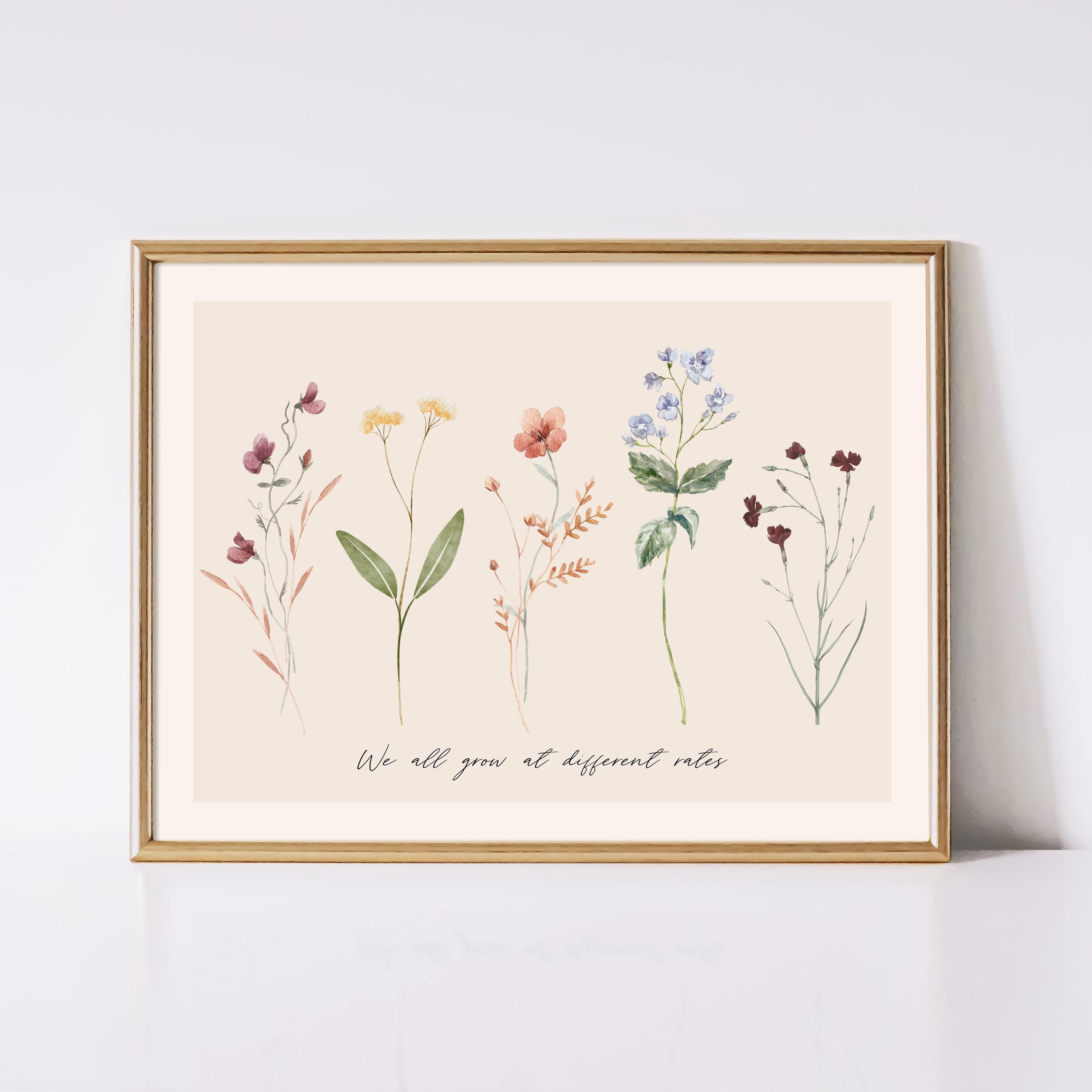 We All Grow at Different Rates, Mental Health Poster, Printable Wall ...